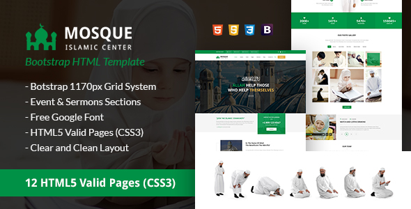 Mosque - Islamic Center Bootstrap HTML Template by uiuxdesigns | ThemeForest